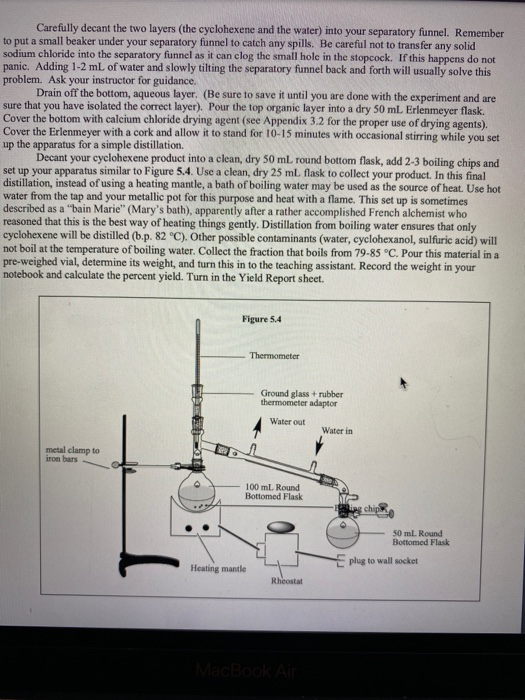 Solved In this experiment we will prepare cyclohexene from | Chegg.com