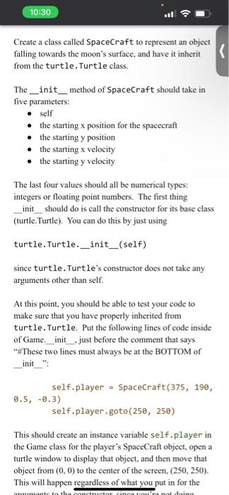 Solved Create a class called SpaceCraft to represent an | Chegg.com