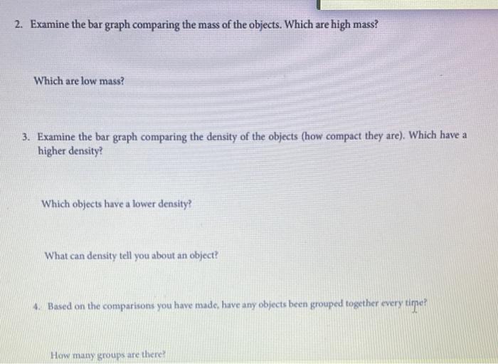 Solved 2. Examine the bar graph comparing the mass of the | Chegg.com