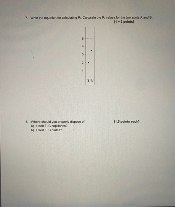 Solved 7. Write the equation for calculating R. Calculate | Chegg.com
