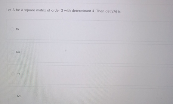Solved Let A ﻿be a square matrix of order 3 ﻿with | Chegg.com