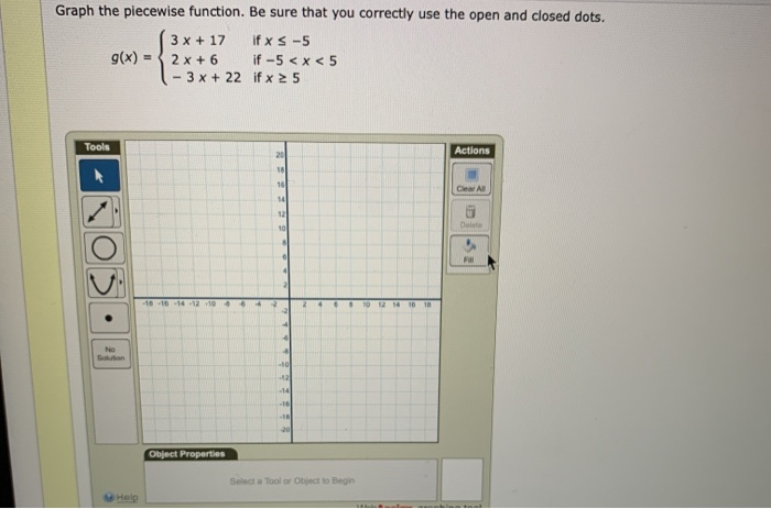 Solved Graph the piecewise function. Be sure that you | Chegg.com