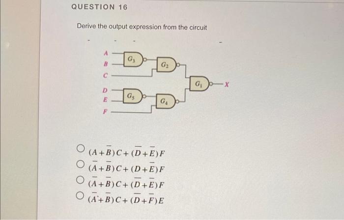 Solved Derive the output expression from the circuit | Chegg.com