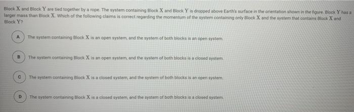 Solved Block X Block Y Block X und Black Y are tied | Chegg.com