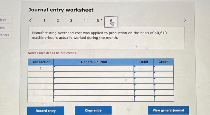 Solved Journal entry worksheet 6 Labor cost accrued in the | Chegg.com
