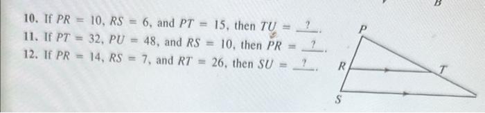 Solved Please solve 11, the angle U is cut off it is all the | Chegg.com