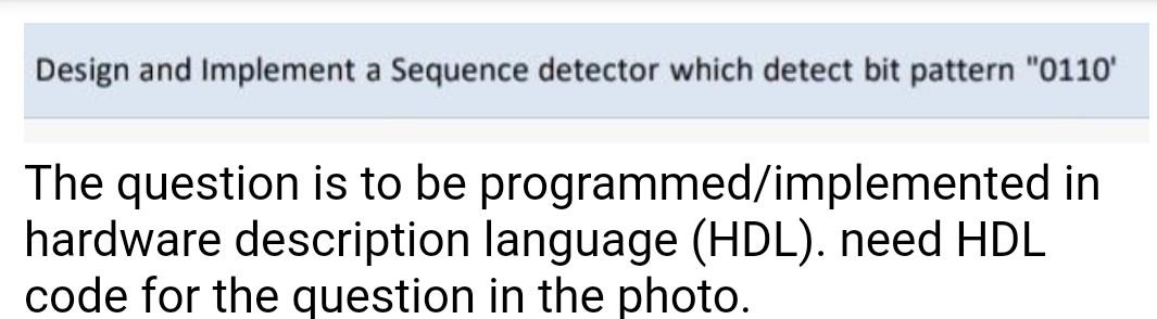 Solved Write The Hdl Code For The Given Question
