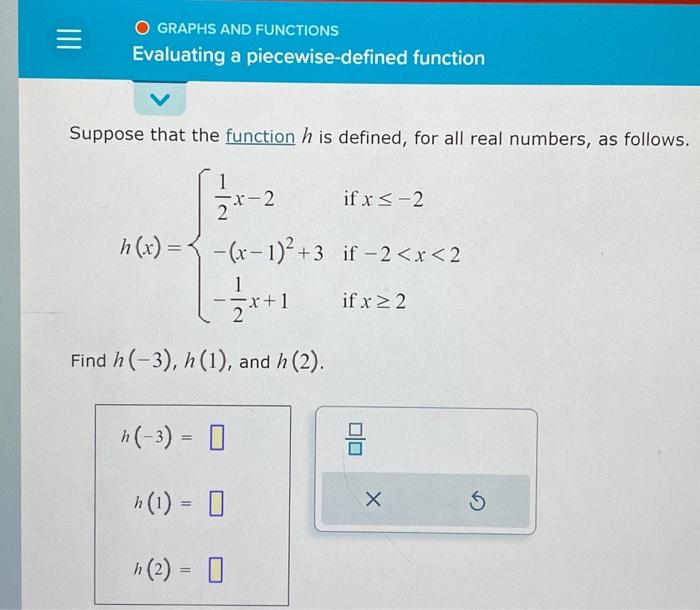 Solved Suppose that the function h is defined, for all real | Chegg.com