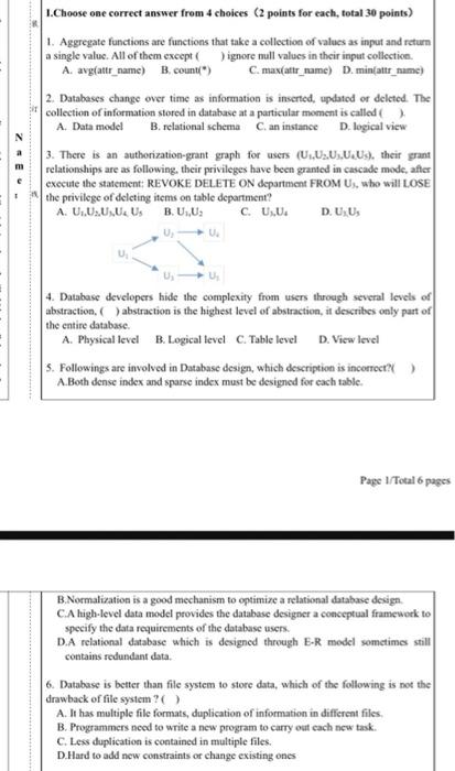 Solved L. Choose one correct answer from 4 choices (2 points | Chegg.com