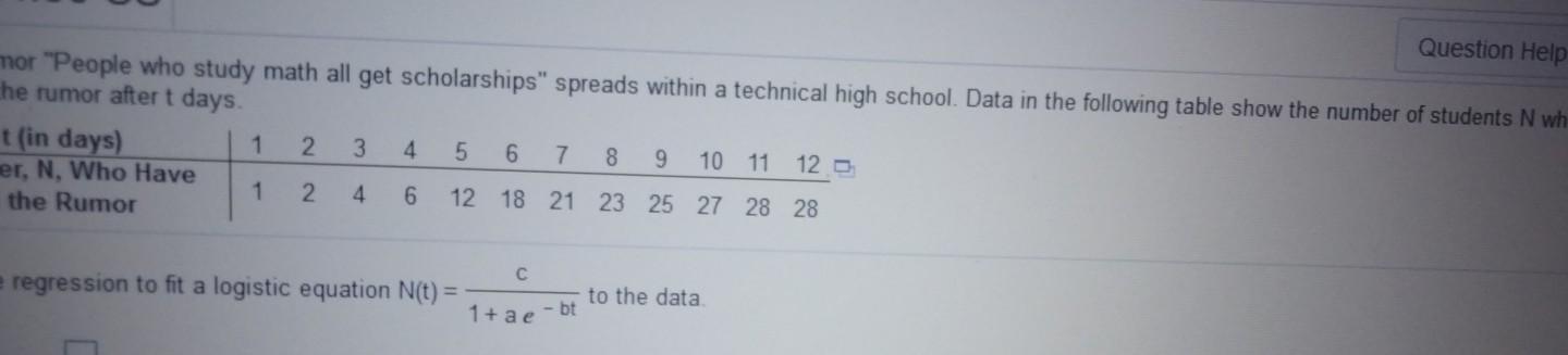 Solved find the rate of change N'(t) use the rounded values | Chegg.com