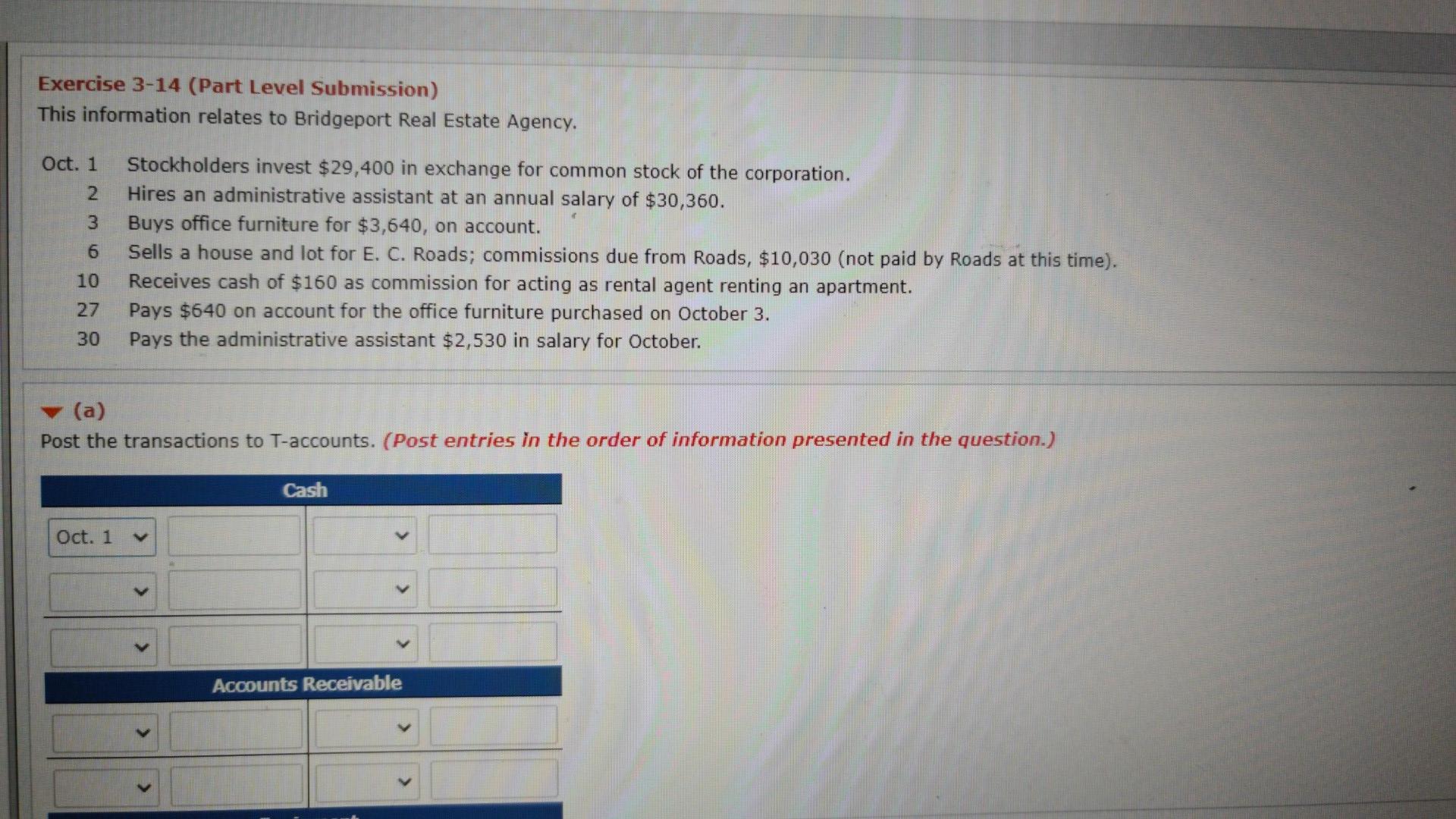 Solved Exercise 3-14 (Part Level Submission) This | Chegg.com