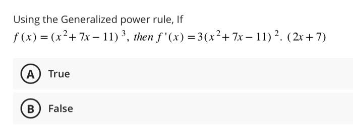Solved Using the Generalized power rule, If | Chegg.com