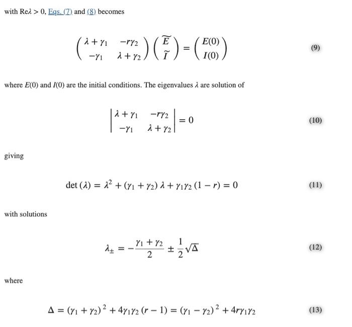 Can you solve this equations for the value of E(t) | Chegg.com