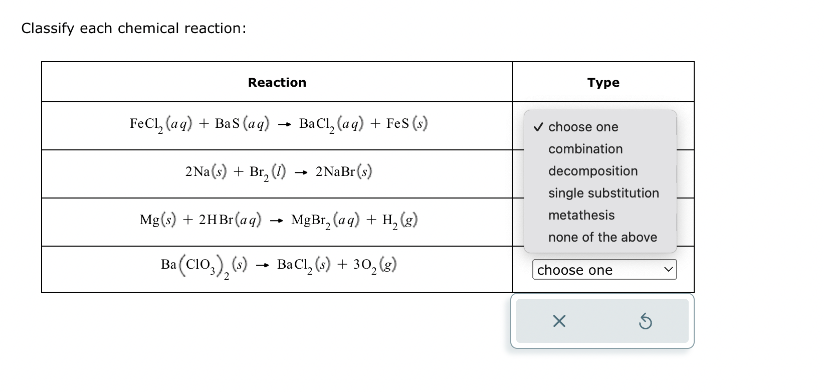 Solved Classify each chemical | Chegg.com