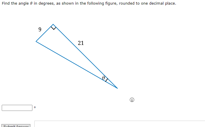 Solved Find the angle θ ﻿in degrees, as shown in the | Chegg.com