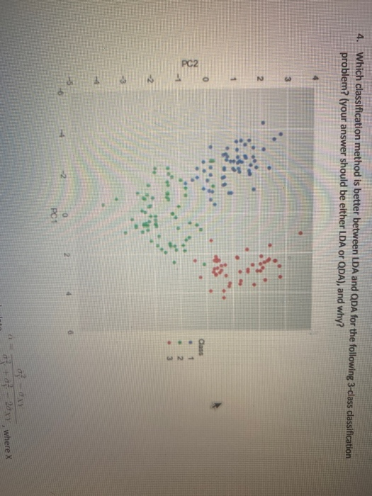 Solved 4. Which classification method is better between LDA | Chegg.com