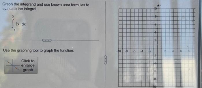 Solved Graph the integrand and use known area formulas to | Chegg.com