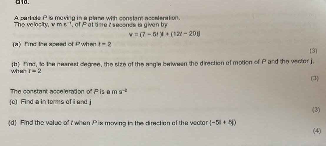 Solved A particle P ﻿is moving in a plane with constant | Chegg.com