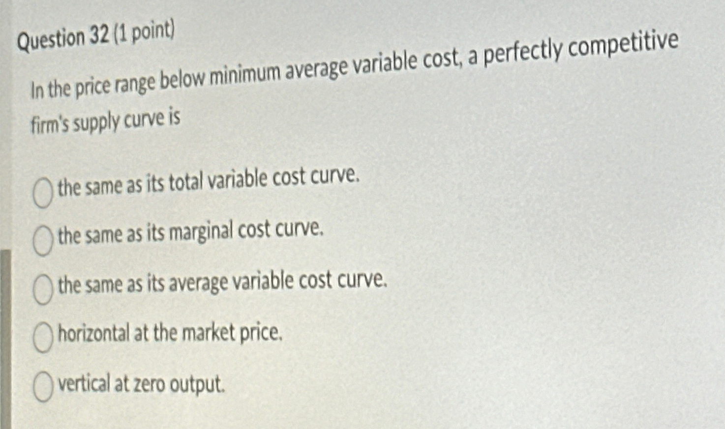 Solved Question 32 (1 ﻿point)In the price range below | Chegg.com