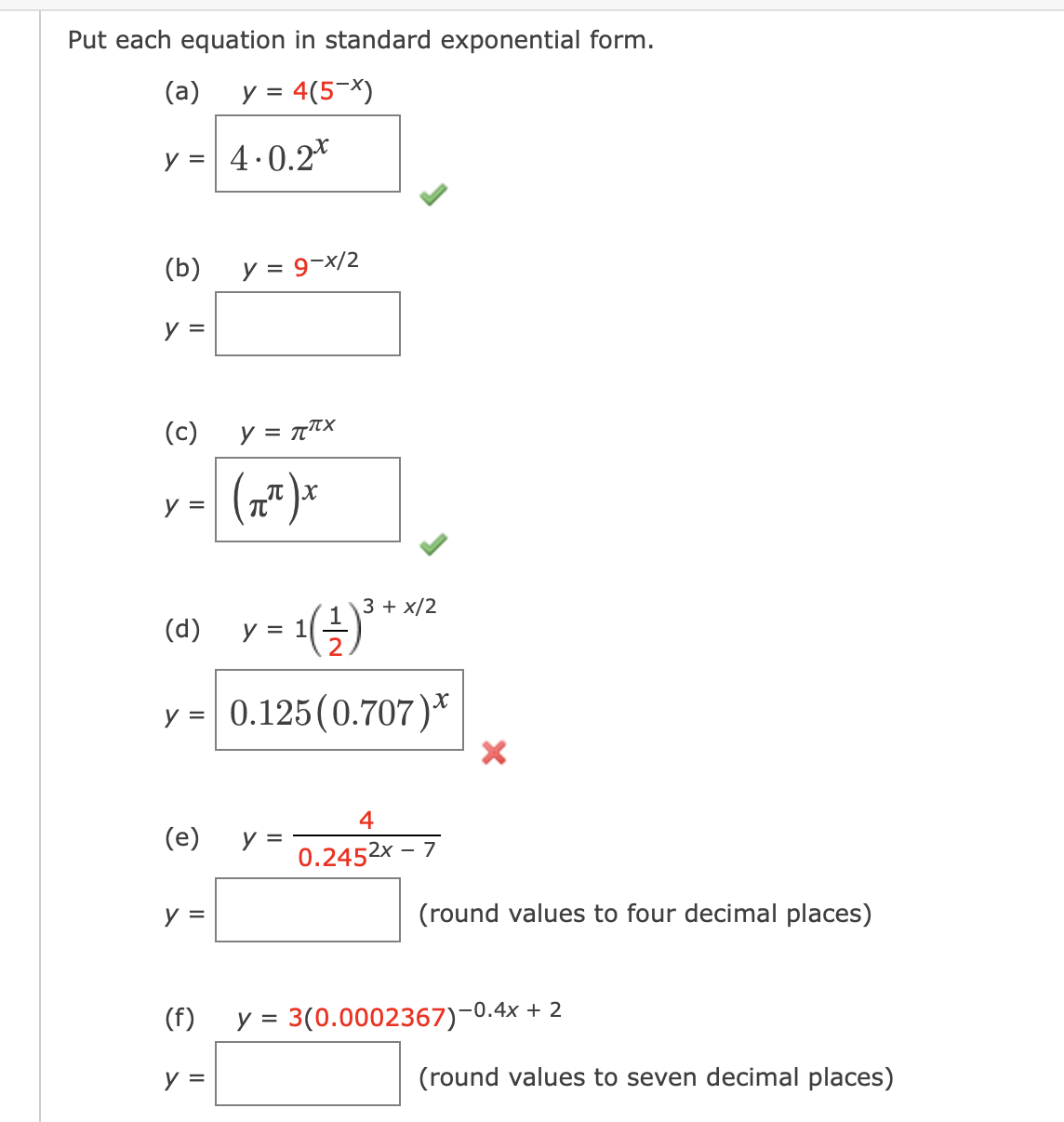 Solved PLEASE HELP!!!!!Put each equation in standard | Chegg.com