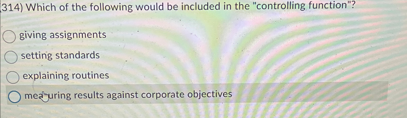 Solved Which of the following would be included in the | Chegg.com