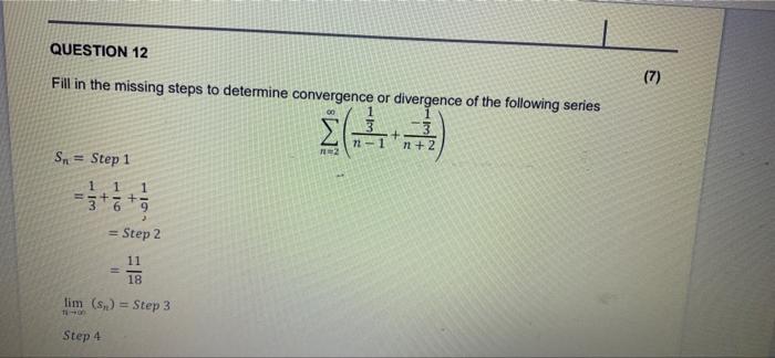 Solved QUESTION 12 Fill in the missing steps to determine | Chegg.com
