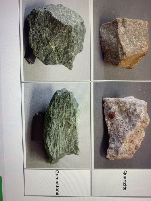 Solved Slate Schist Marble Quartzite Quartzite | Chegg.com