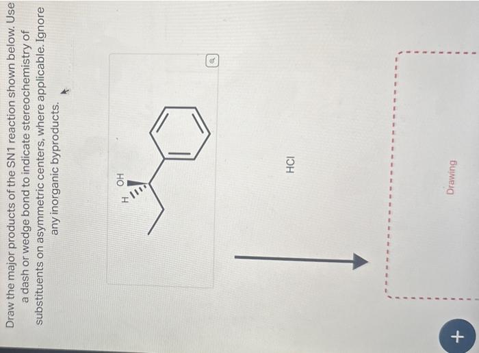 Solved Draw the major products of the SN1 reaction shown | Chegg.com