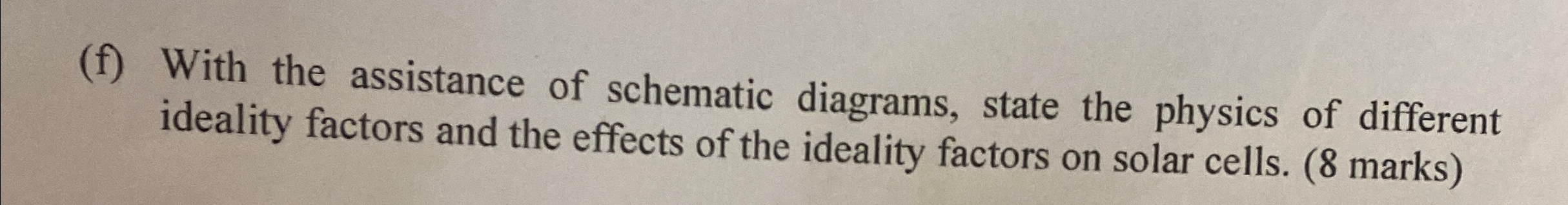 Solved (f) ﻿With the assistance of schematic diagrams, state | Chegg.com