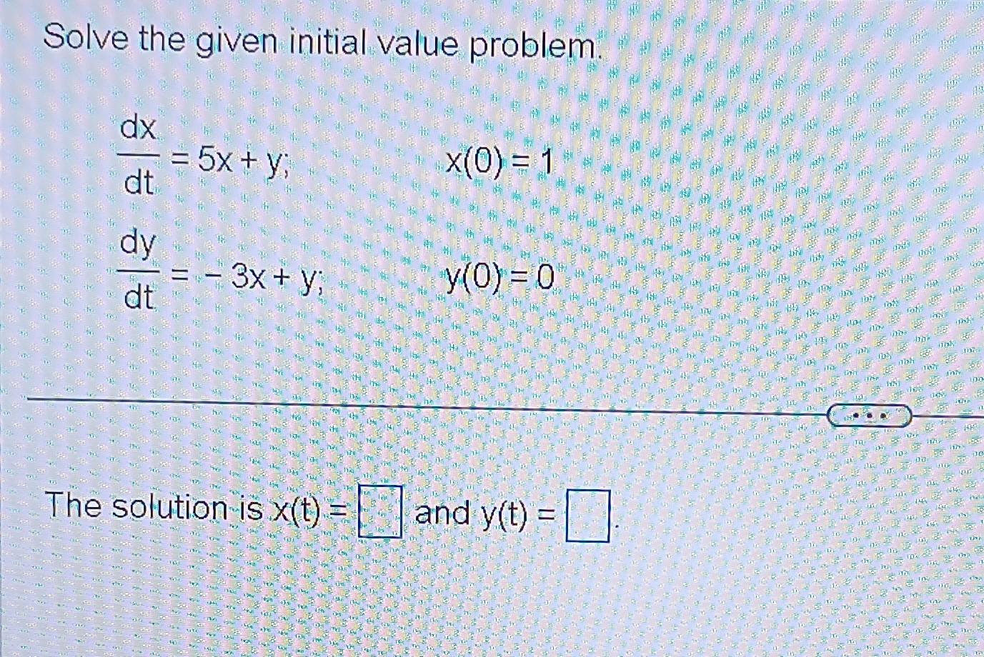 Solved Solve the given initial value problem. | Chegg.com