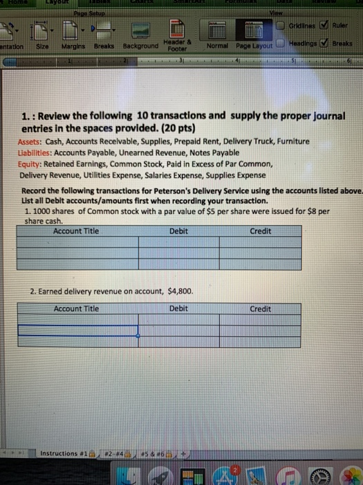 Solved Gridlines Ruler Header & Background Footer Headings | Chegg.com