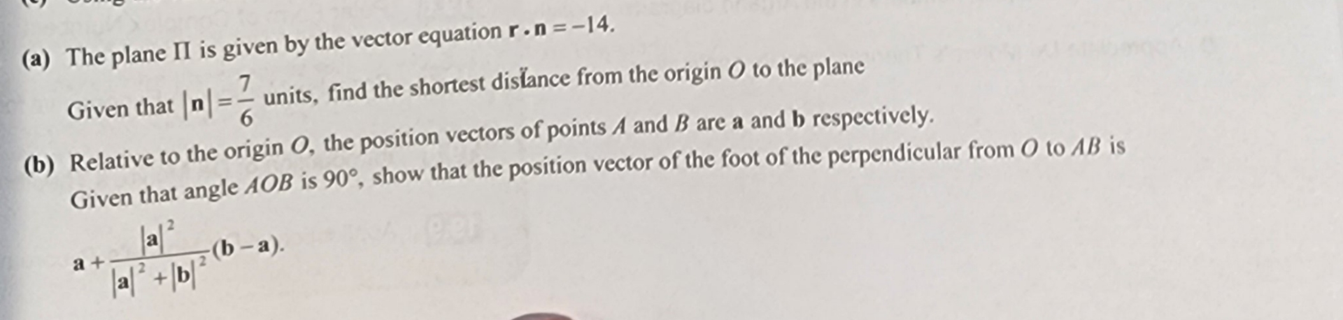 Solved (a) ﻿The plane Π ﻿is given by the vector equation | Chegg.com