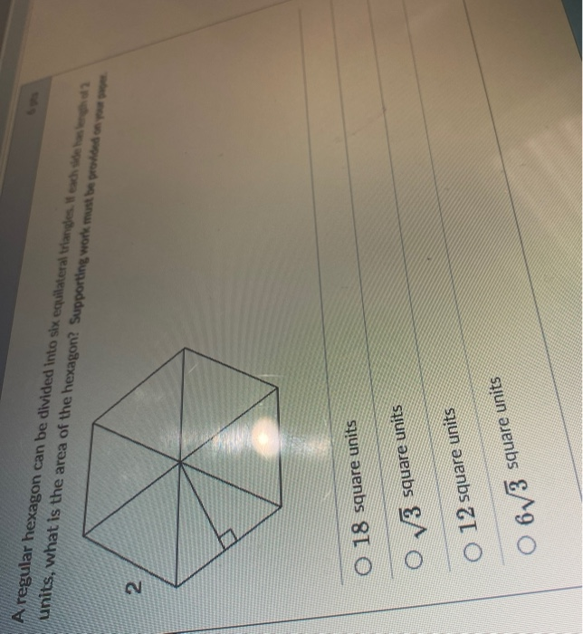 Solved A regular hexagon can be divided into six equilateral | Chegg.com