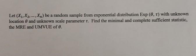 Solved Find the Complete Sufficient Statistic, Minimum | Chegg.com