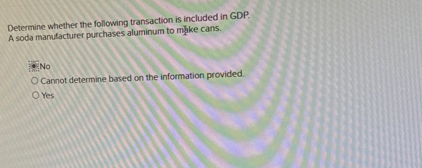 Solved Determine whether the following transaction is | Chegg.com