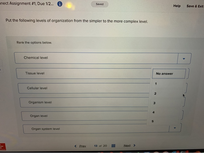 Solved anect Assignment #1; Due 1/2. Saved Help Save & Exit | Chegg.com