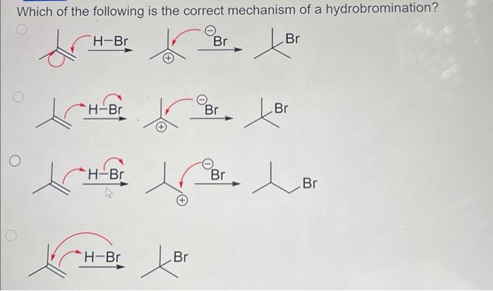 Solved Which of the following is the correct mechanism of a | Chegg.com