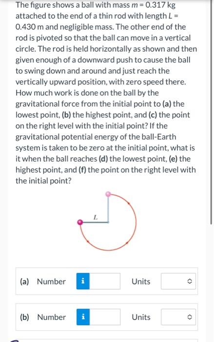 Solved The figure shows a ball with mass m=0.317 kg attached | Chegg.com