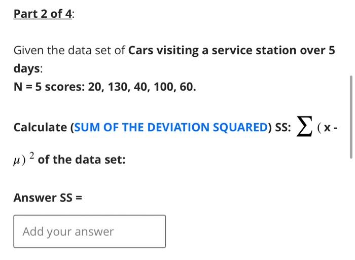 Solved Calculate the ∑x or (Sum of the Scores) cofor the | Chegg.com