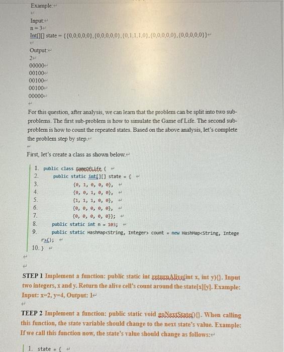 Solved Problemf: The dame of Life =Problem1: The Game of | Chegg.com