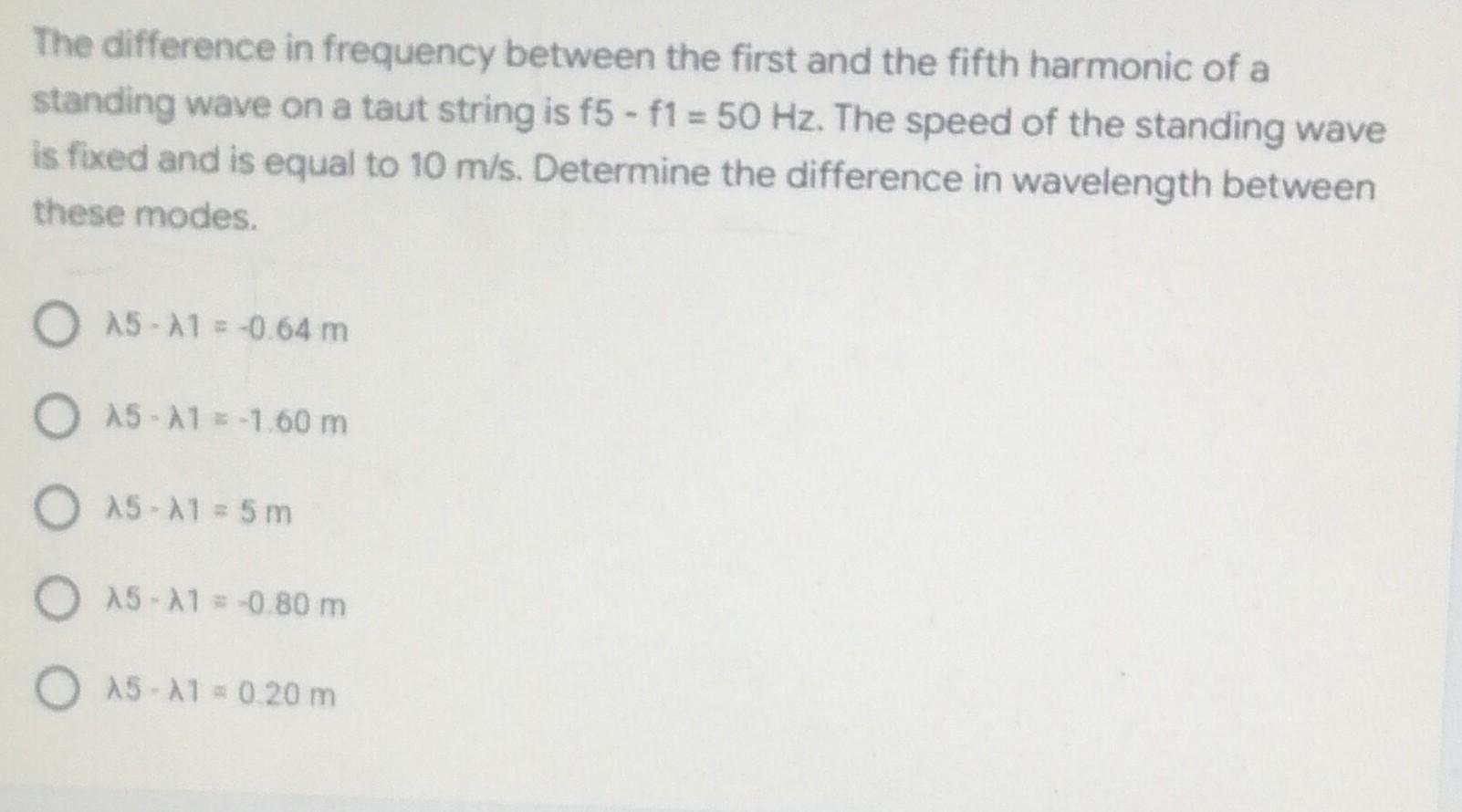 Solved The difference in frequency between the first and the | Chegg.com