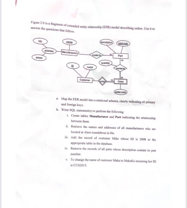 Solved Figure 2.0 is a fragment of extended entity | Chegg.com