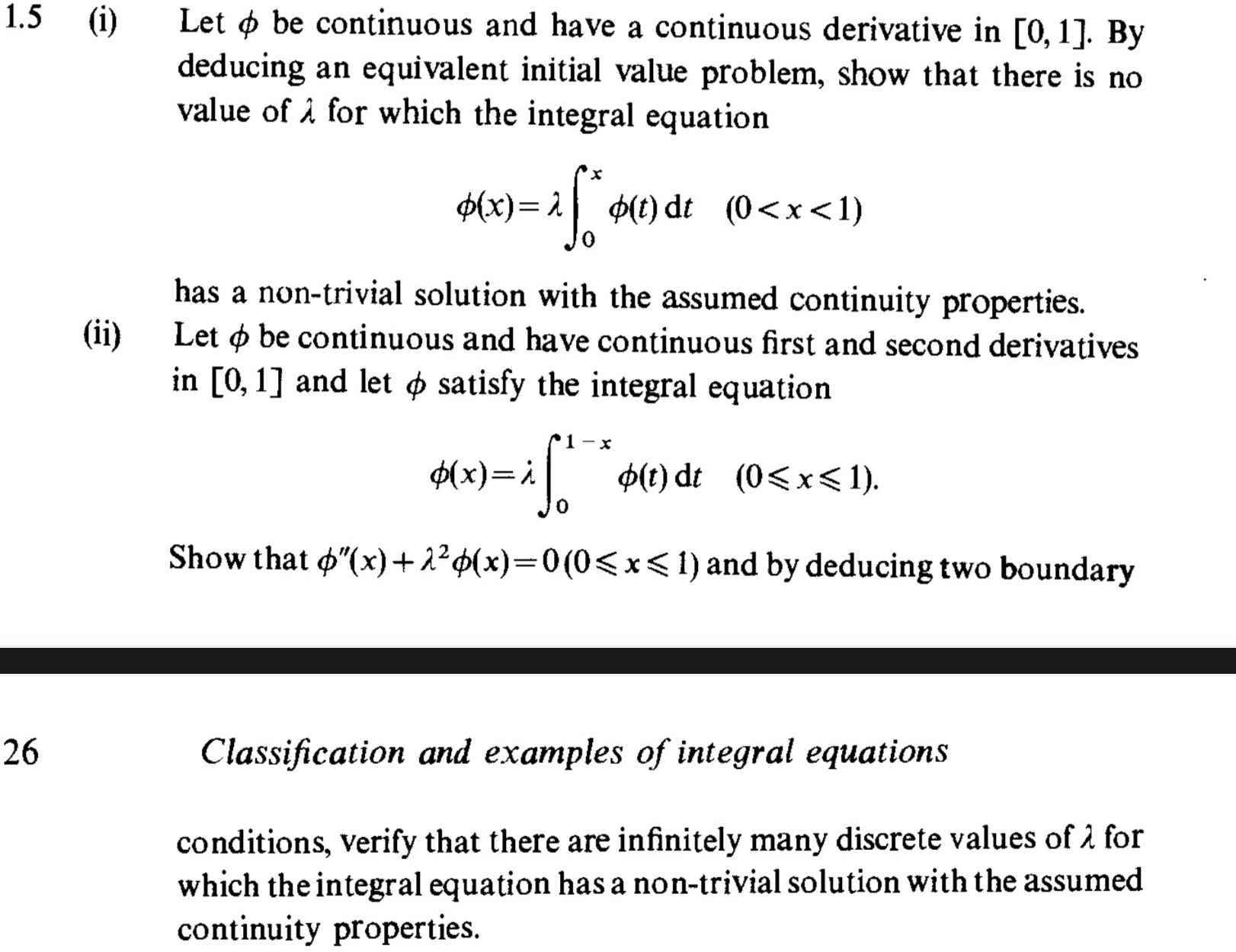 Solved 1.5 (i) ﻿Let φ ﻿be continuous and have a continuous | Chegg.com