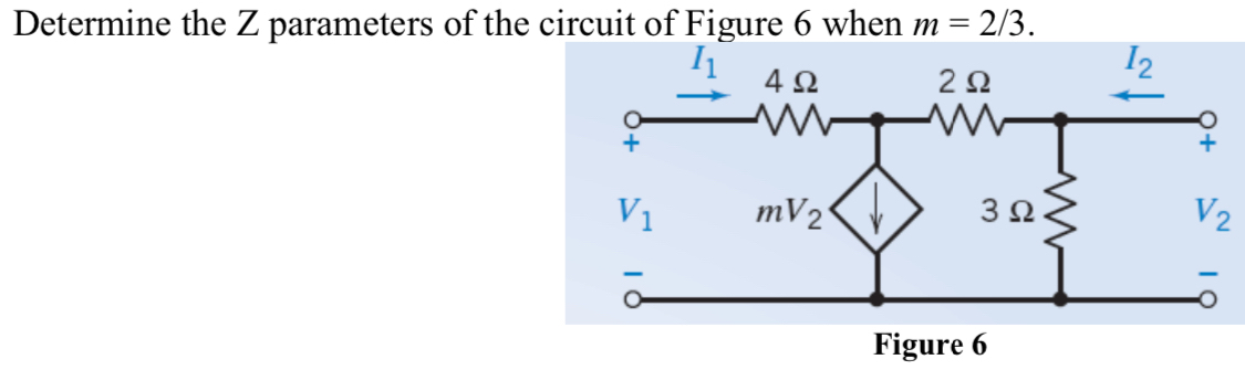 Solved Determine the Z parameters of the circuit of Figure 6 | Chegg.com