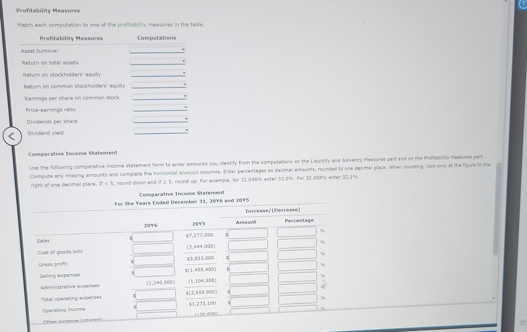 Solved Mastery Problem: Financial Statement Analysis | Chegg.com