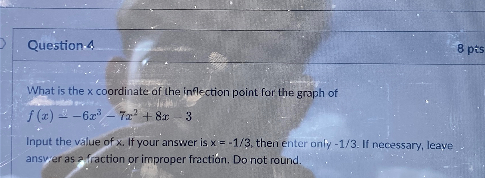 Solved Question.4What is the x ﻿coordinate of the inflection | Chegg.com