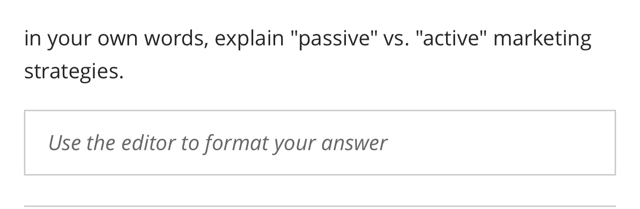 Solved in your own words, explain "passive" vs. ﻿"active" | Chegg.com