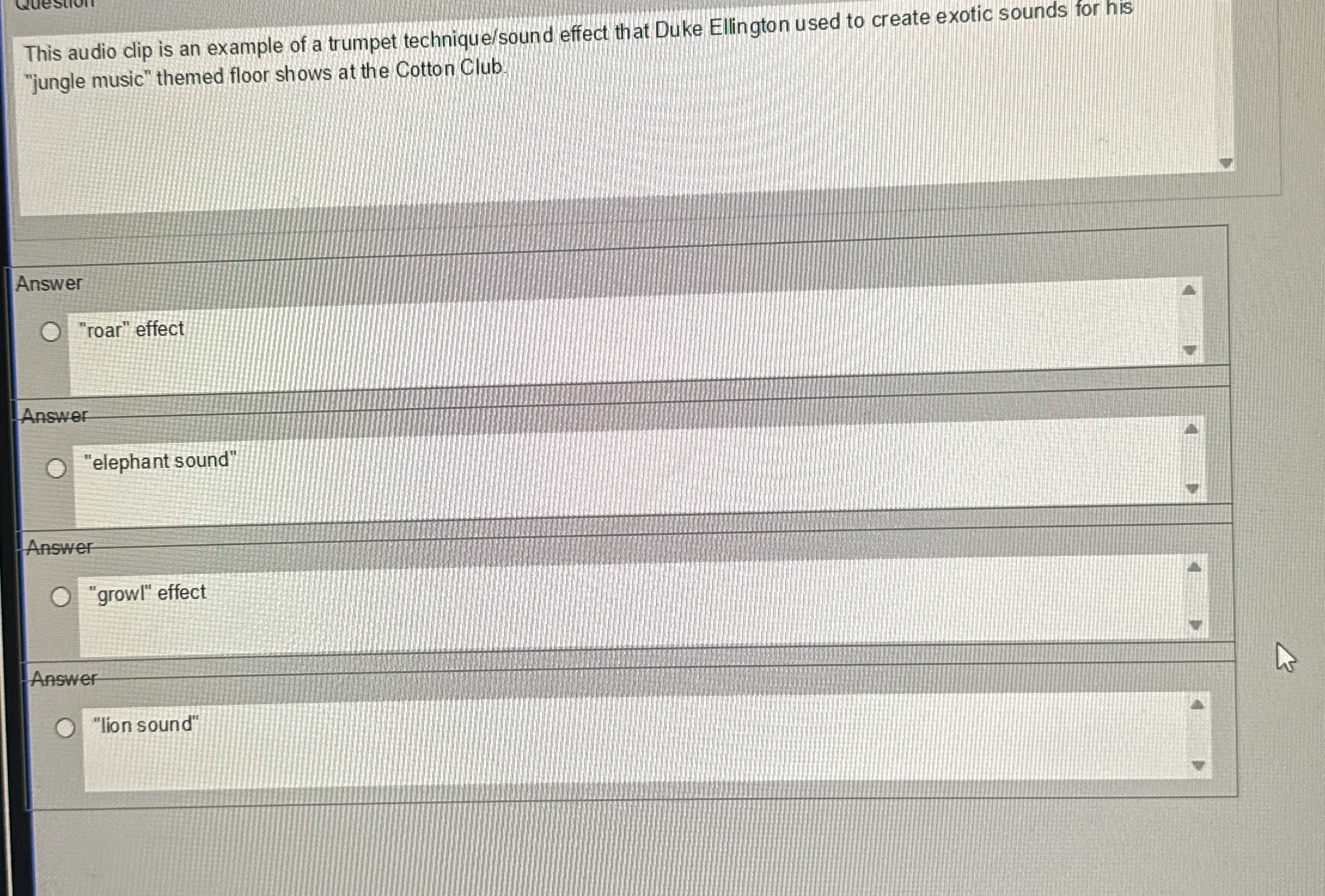 This audio clip is an example of a trumpet | Chegg.com
