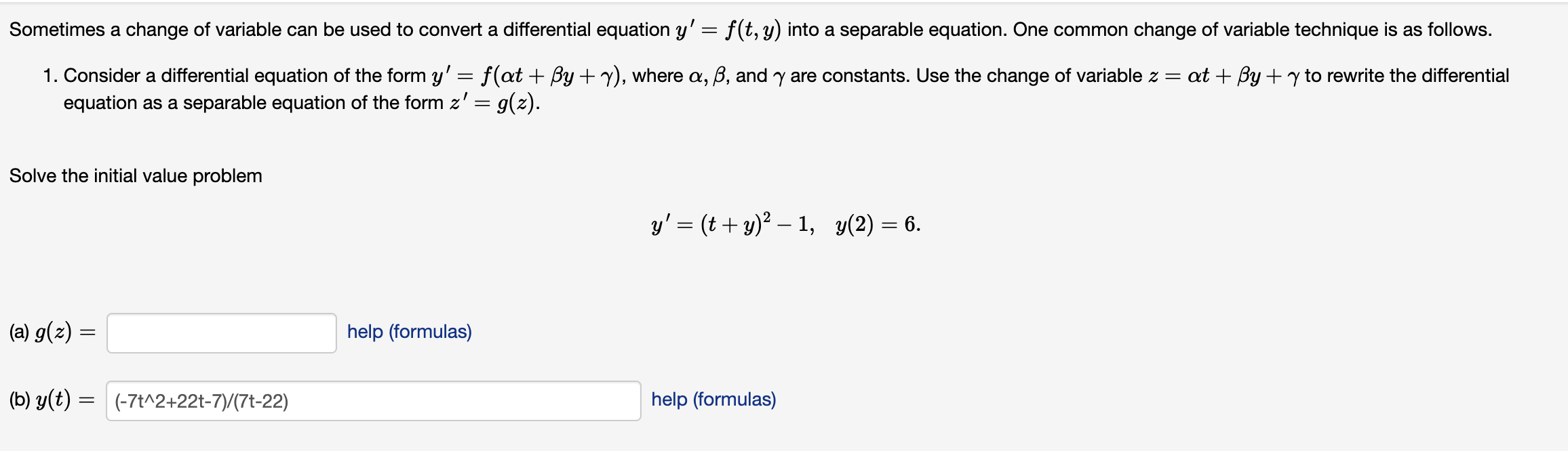 Solved Sometimes a change of variable can be used to convert | Chegg.com