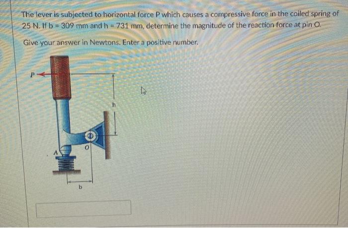 Solved The lever is subjected to horizontal force P which | Chegg.com
